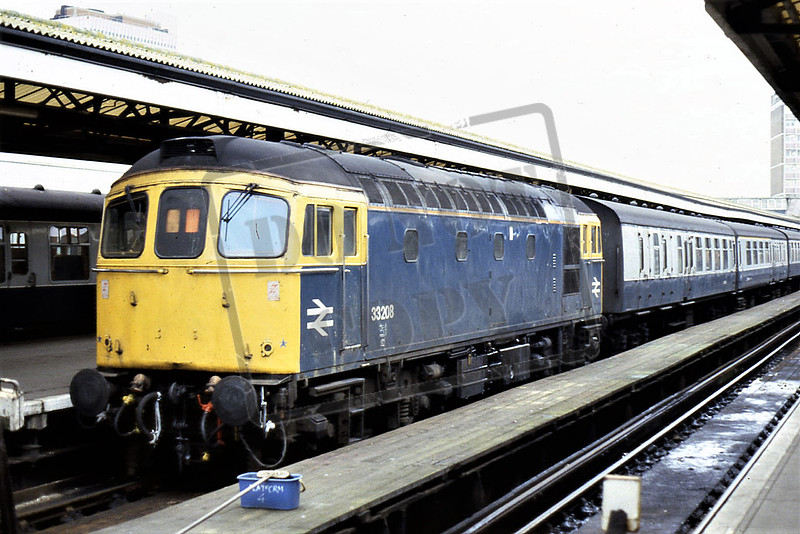 British Railway Photographs | CLASS 33 COLOUR | 33208 (Cat No TTR1360 ...