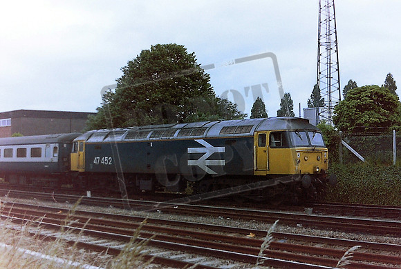 British Railway Photographs | class 47, 57 colour | 47 452 bournemouth 6 87